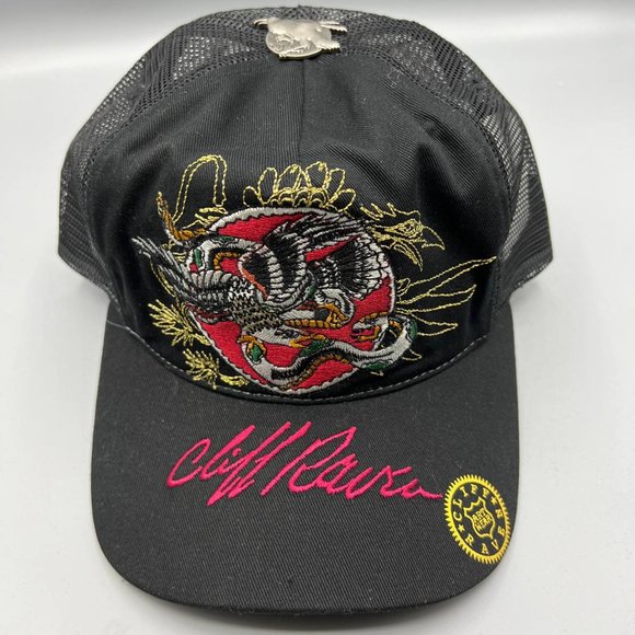 Cliff Raven | Accessories | Vintage Cliff Raven Hat Black Ed Hardy ...